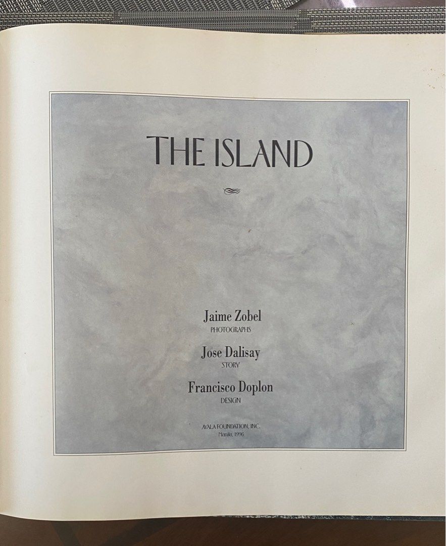 THE ISLAND - Jamie Zobel de Ayala / Jose Dalisay / Francisco Doplon ...