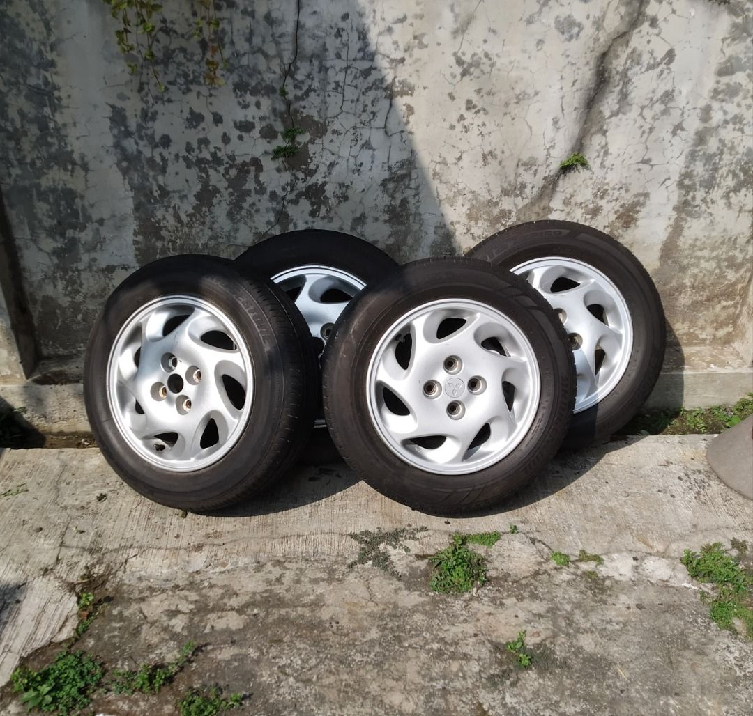 Velg Oem Mitsubishi Lancer Evo 4 Ring 14, Aksesoris Mobil di Carousell