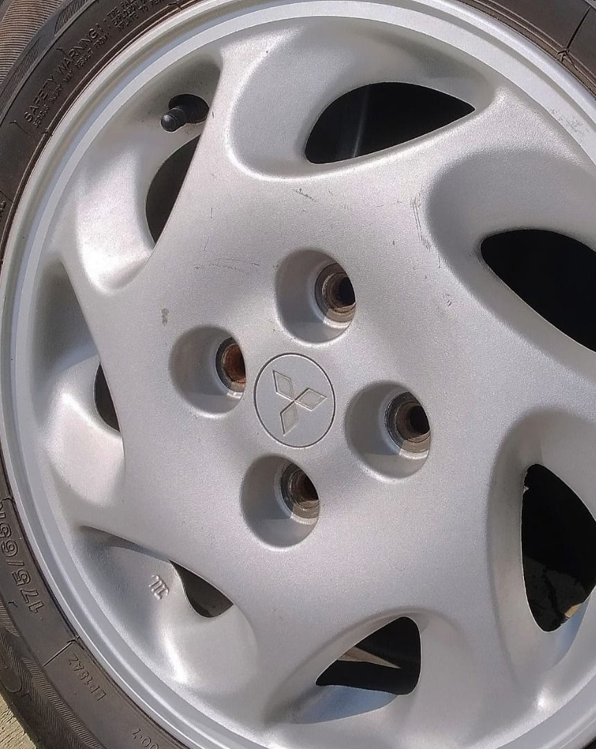 Velg Oem Mitsubishi Lancer Evo 4 Ring 14, Aksesoris Mobil di Carousell