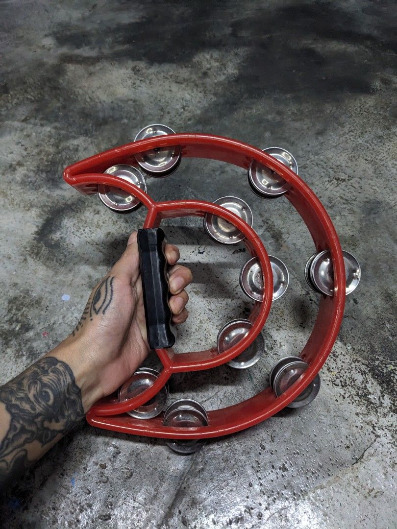 Vintage Half Moon Tambourine, Hobbies & Toys, Music & Media, Musical ...