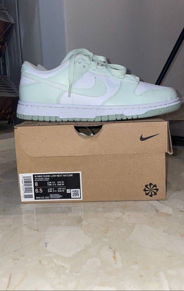 WOMENS NIKE DUNK LOW NEXT NATURE MINT GREEN, Men's Fashion, Footwear ...