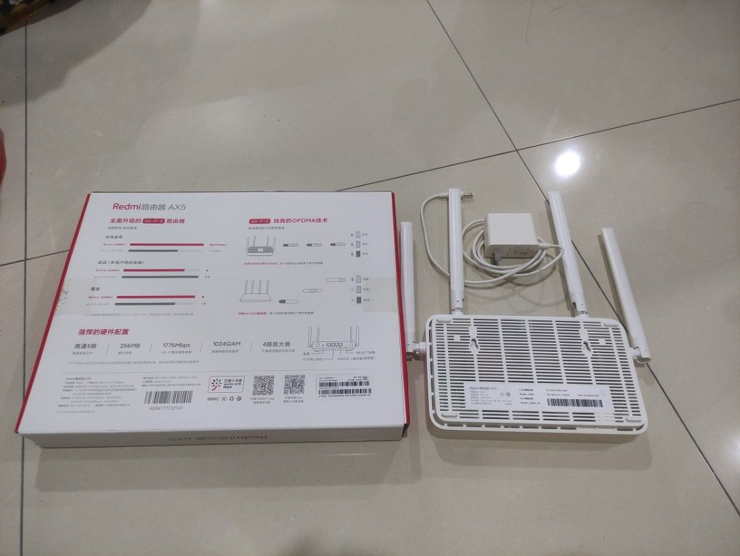 Xiaomi Redmi AX5 Router Wifi 6 with Mesh, Computers & Tech, Parts ...