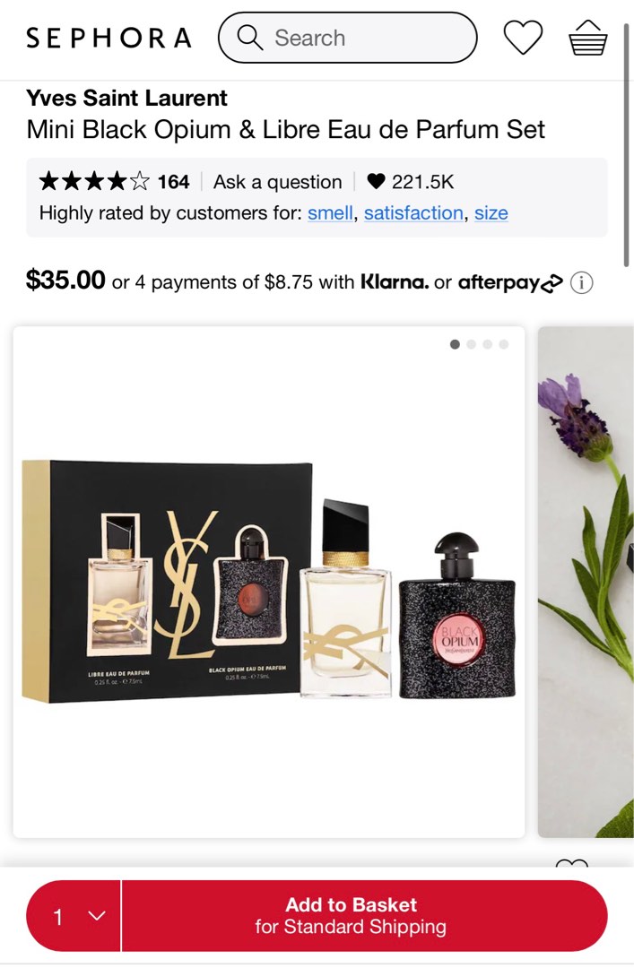 YSL mini Libre & Black Opium set, Beauty & Personal Care, Fragrance ...