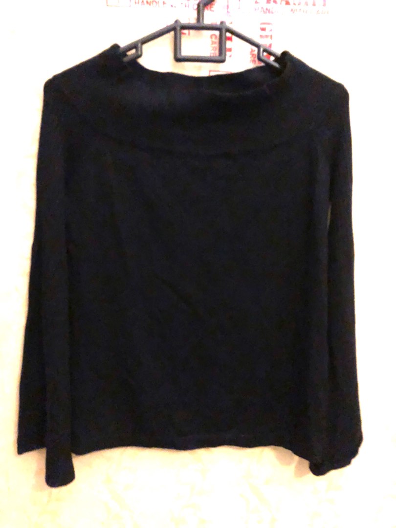 ZARA Blouse Knit Leher Sabrina Original, Fesyen Wanita, Pakaian Wanita ...