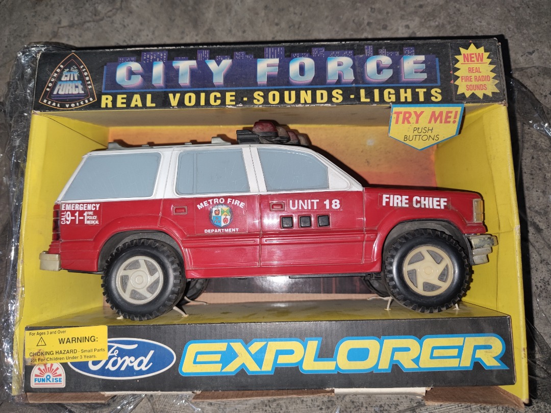 1/24 Vintage Funrise Red Ford Explorer Fire Chief Car Truck 1994 ...