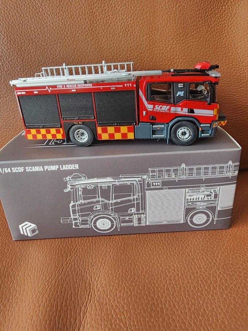 1/64 Scania SCDF Pump Ladder, Hobbies & Toys, Toys & Games on Carousell