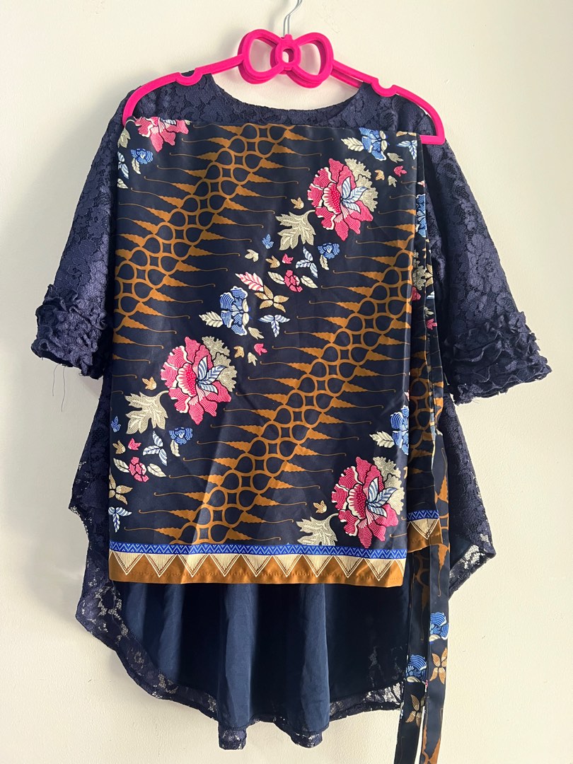 Baju Raya Lace pario ikat, Women's Fashion, Muslimah Fashion, Baju ...