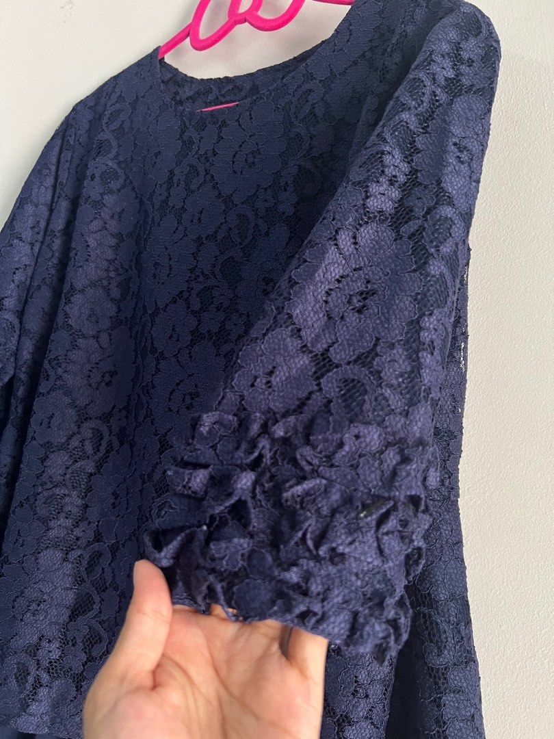 Baju Raya Lace pario ikat, Women's Fashion, Muslimah Fashion, Baju ...