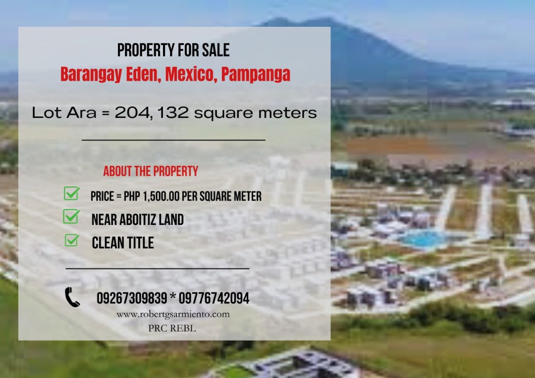 Barangay Eden, Mexico, Pampanga, Property, For Sale, Lot on Carousell