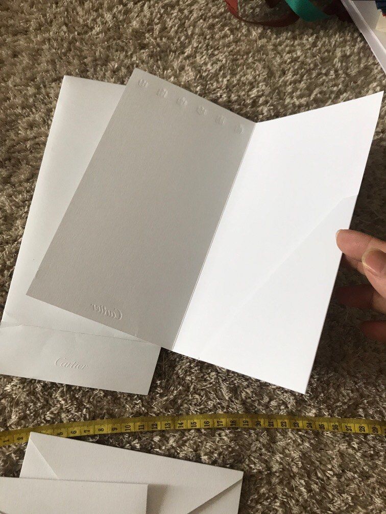 CARTIER CARD AMPLOP ENVELOPE GREETINGS CARD BON KARTU BIRTHDAY CARD ...