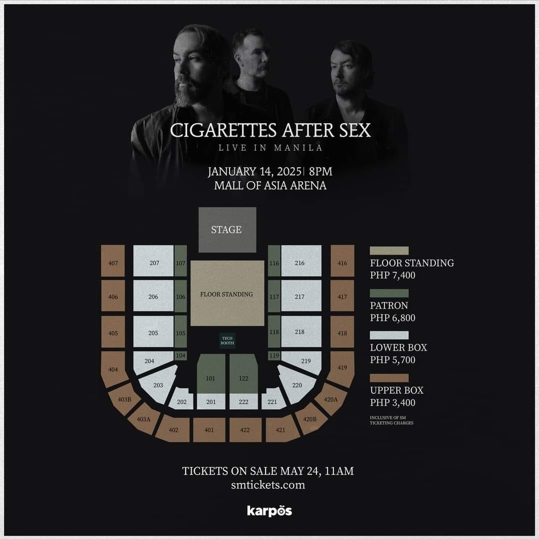 Cigarettes After Sex Live in Manila 2025!, Tickets & Vouchers, Event ...