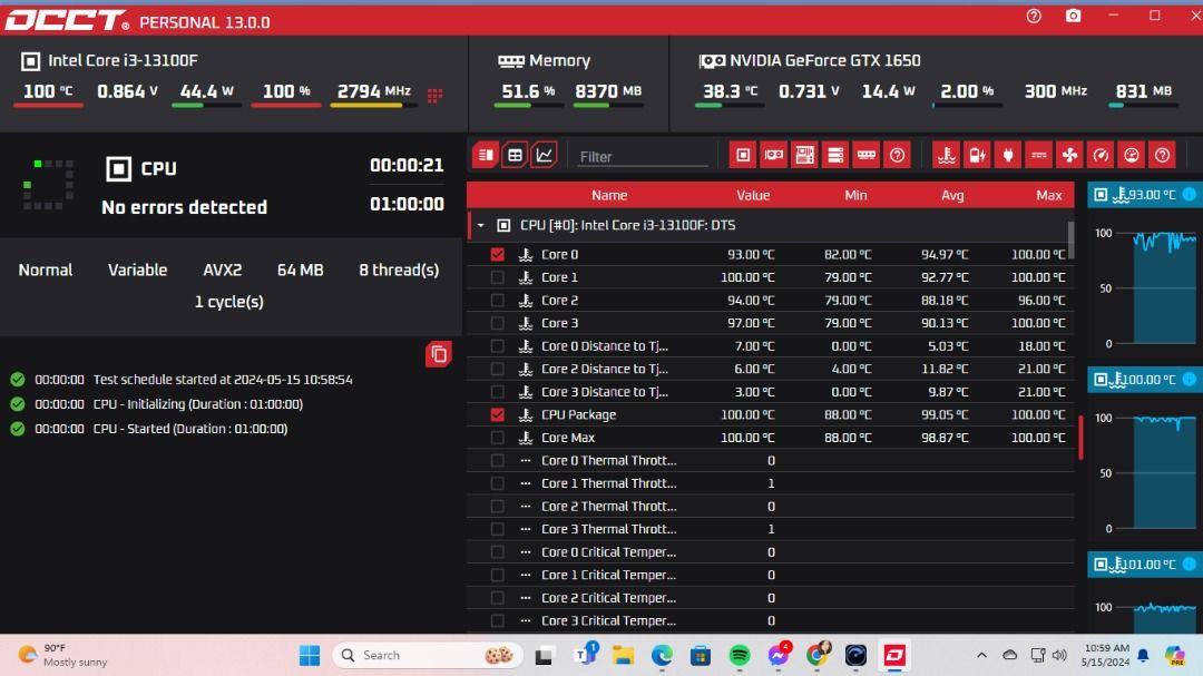 Computer System Unit (CPU) 13th Gen Intel Core i3-13100F 16GB RAM with NVIDIA GeForce GTX 1650 ...