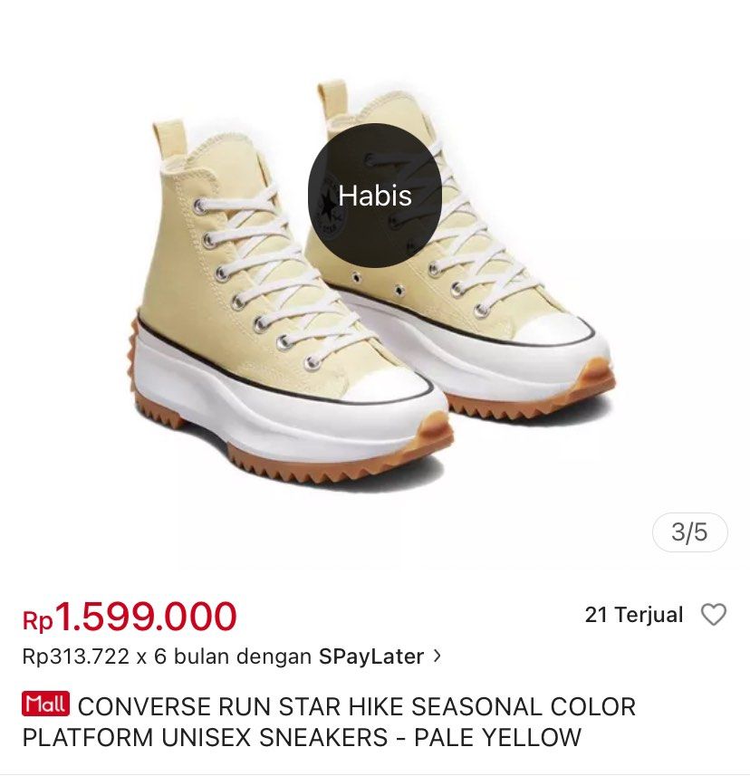 CONVERSE SHOES SEPATU Run Star Hike Seasonal Color Platform Unisex ...