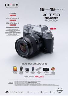 (Pre-order) FUJIFILM X-T50 + XF 16-50mm f2.8-4.8 Lens XT50 ( (Black ...