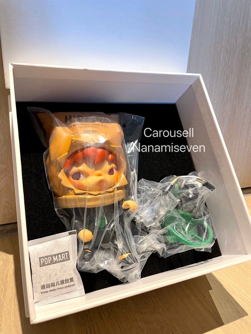 Hirono 小野 大娃 單車 惡作劇手辦 inner flow 泡泡瑪特 popmart pop mart 吊卡 盲盒, 男裝, 手錶及配件 ...