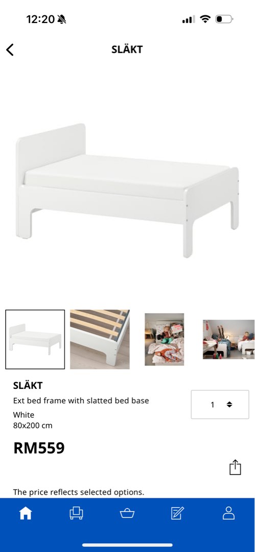 Ikea SLAKT extends bed, Babies & Kids, Baby Nursery & Kids Furniture ...