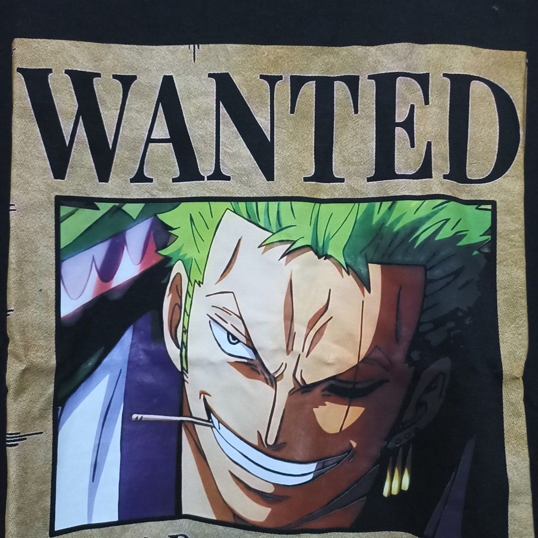 KAOS ANIME ONE PIECE ZORO BOUNTY WANTED, Fesyen Pria, Pakaian , Atasan ... KAOS ANIME ONE PIECE ZORO BOUNTY WANTED, Fesyen Pria, Pakaian , Atasan ...