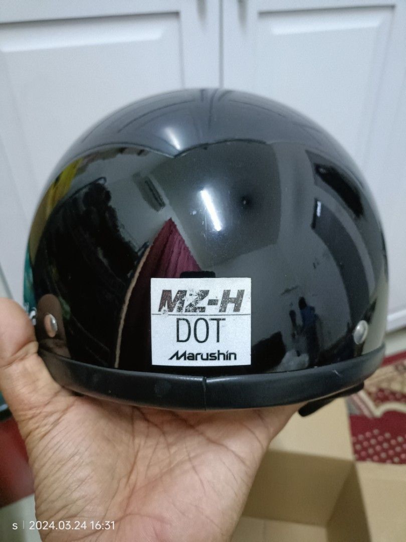 Marushin Half Helmet, Hobbies & Toys, Collectibles & Memorabilia, Vintage Collectibles on Carousell