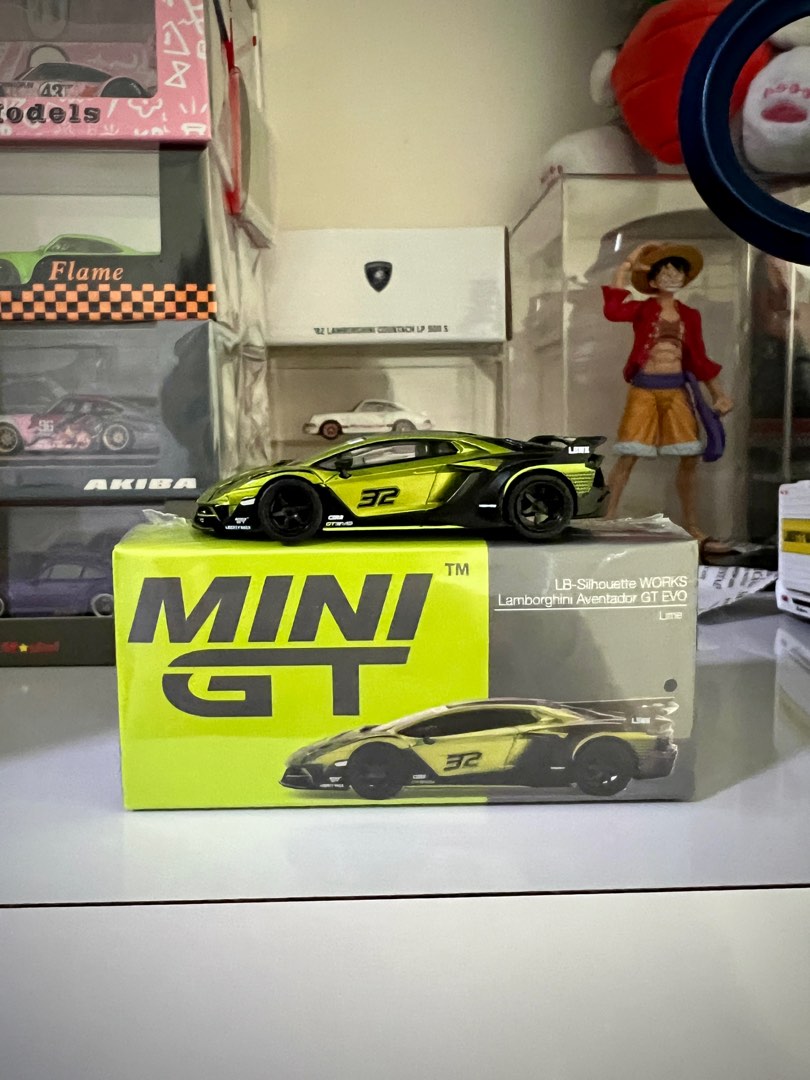 Mini GT Lamborghini Aventador GT Evo LBWK Lime Liberty Walk Silhouette ...