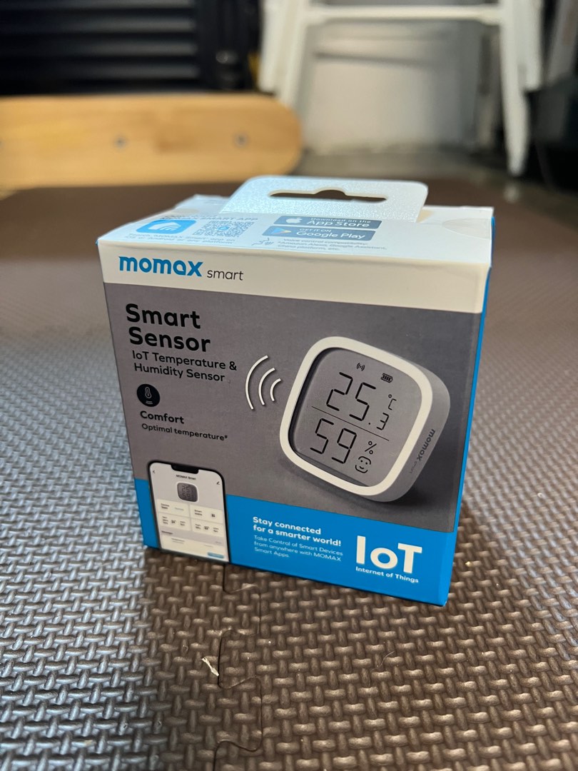 MOMAX SMART 智能溫濕度感應器 SL6SW, 電腦＆科技, 電腦周邊及配件, 其他 - Carousell
