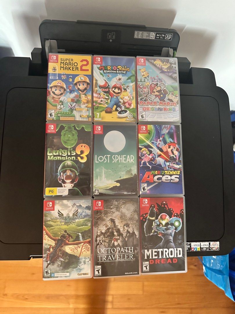 Nintendo Switch game Super Mario Maker 2 / Mario Rabbids / Paper Mario ...