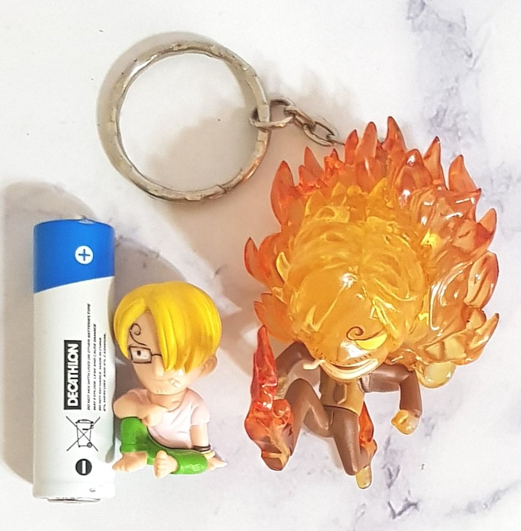 One Piece Assorted Figures Keychains and Merch (7pcs Take All) Luffy Zoro Sanji Chopper Monet ...
