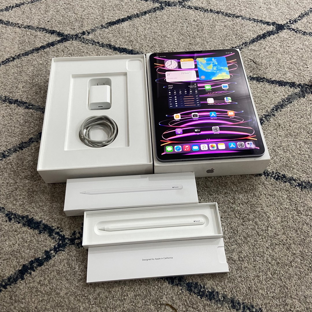 paketan ipad pro 11 inch m2 256gb wifi + apple pencil gen 2, Telepon Seluler & Tablet, Tablet di ...