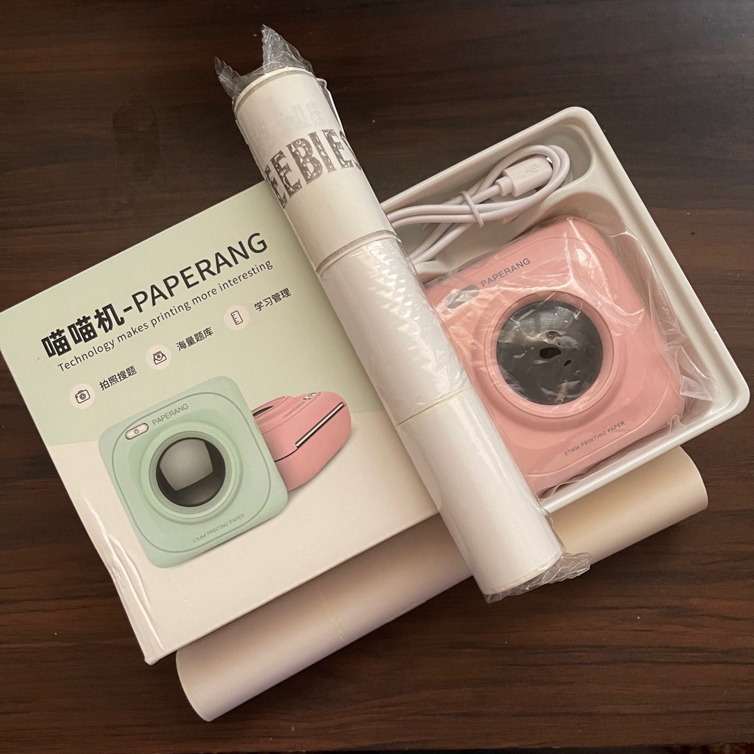 Paperang thermal printer w/ sticker & paper roll, Computers & Tech ...