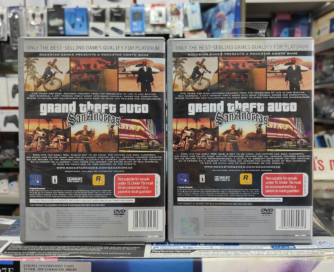 PS2 Gran Theft Auto San Andreas ( Pal Version ), Video Gaming, Video ...