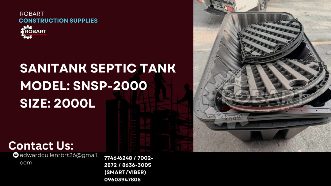 Sanitank septic tank Model: SNSP-2000, Commercial & Industrial, Construction & Building ...