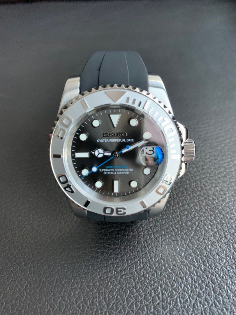 Seiko NH35 Dark Grey Yacht Master, Luxury, Watches on Carousell