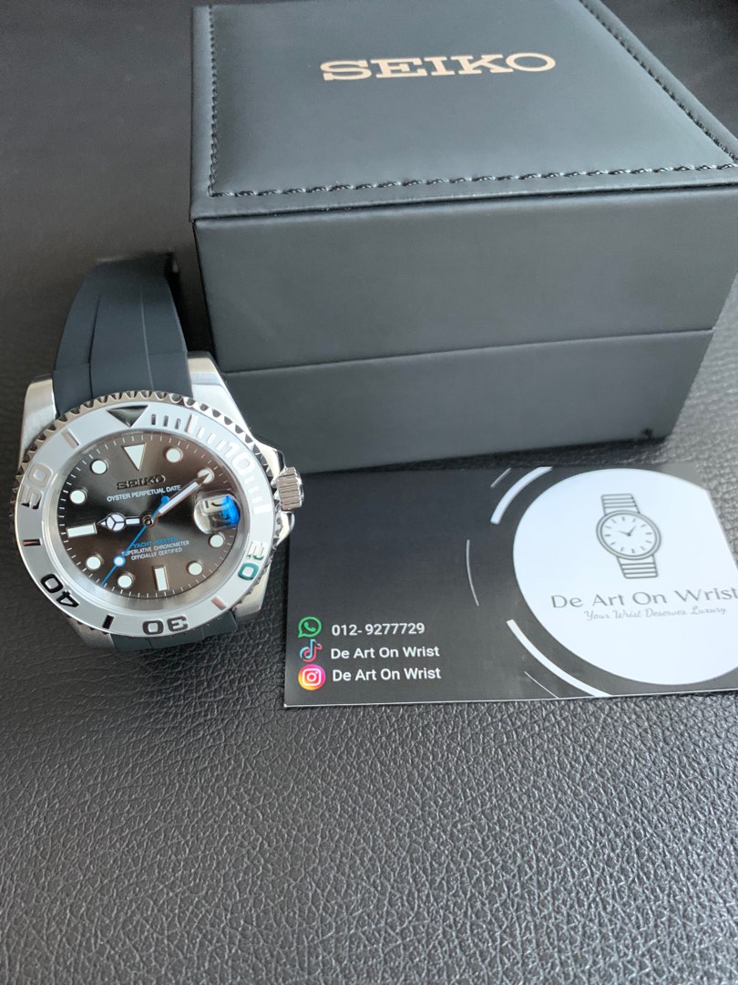Seiko NH35 Dark Grey Yacht Master, Luxury, Watches on Carousell