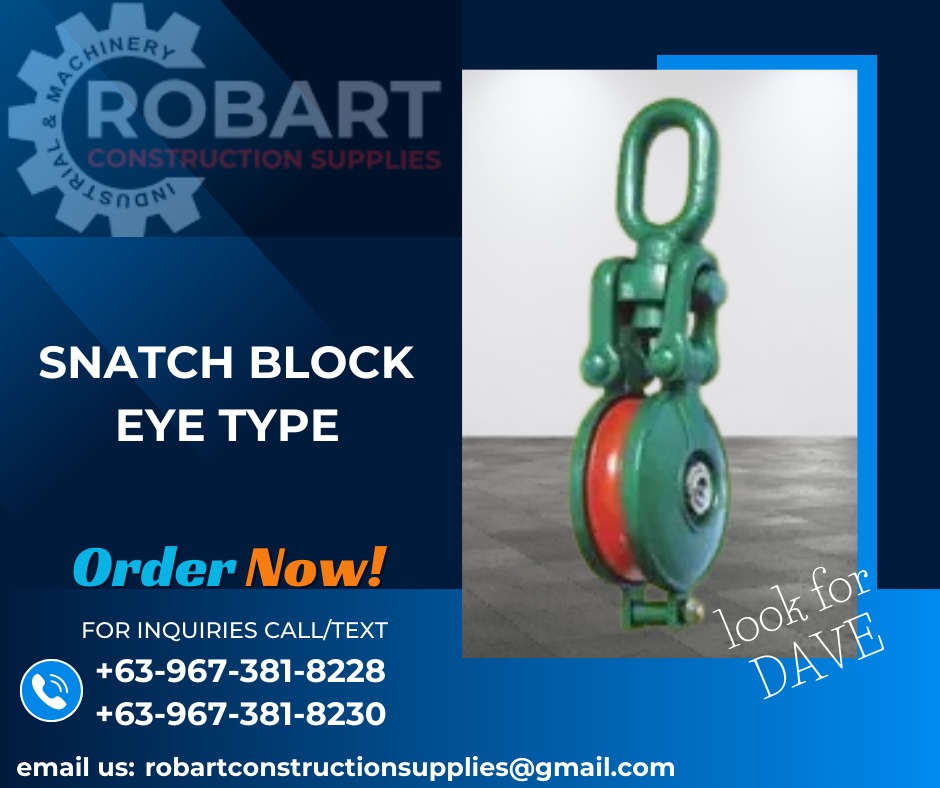 SNATCH BLOCK EYE TYPE, Commercial & Industrial, Construction Tools ...