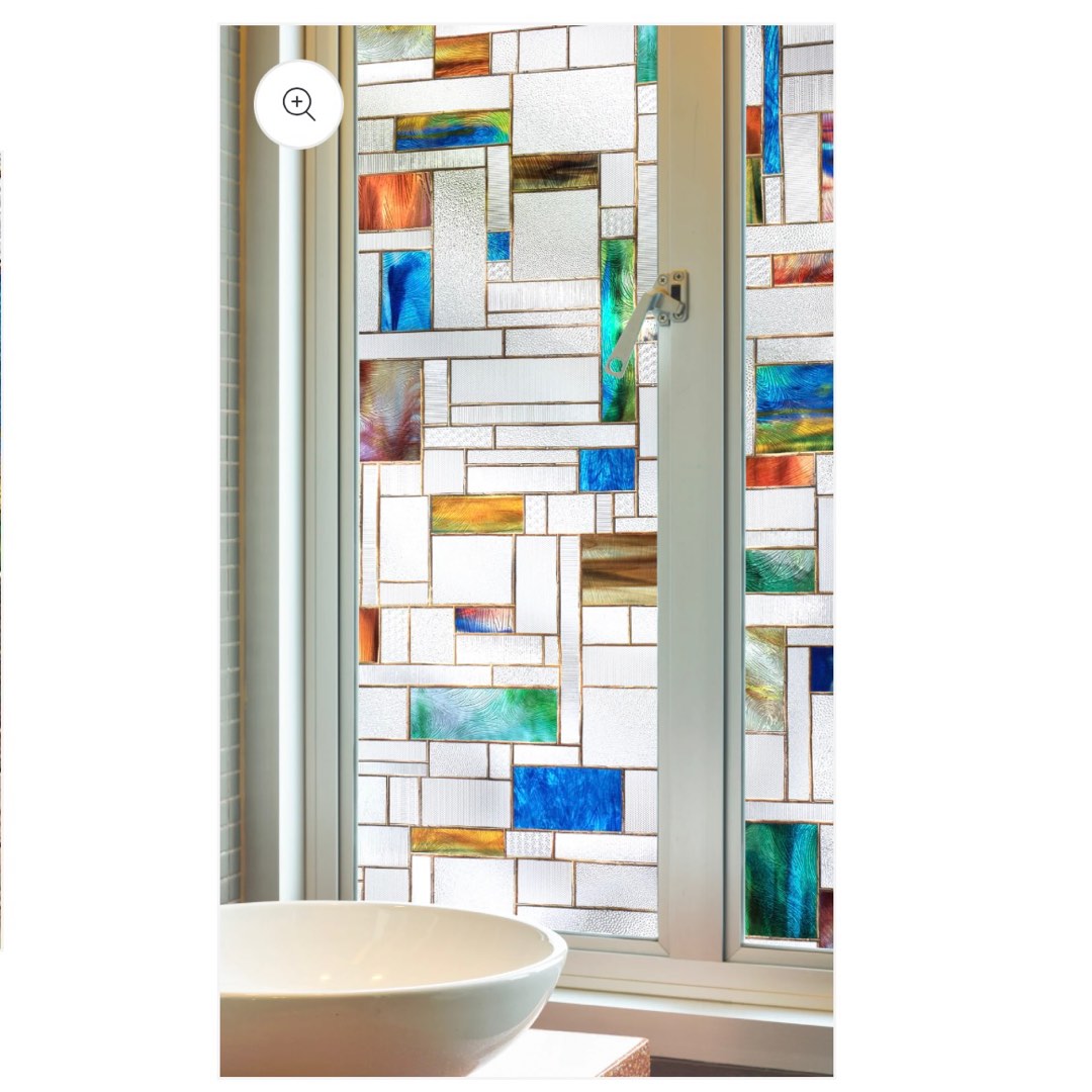 Stained Glass Effect Window Film, Furniture & Home Living, Home Decor ...