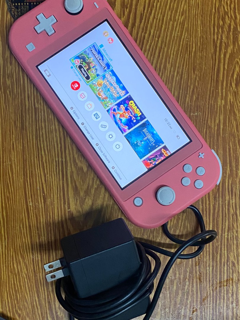 Switch Lite Pink W Free Game, Video Gaming, Video Game Consoles ...
