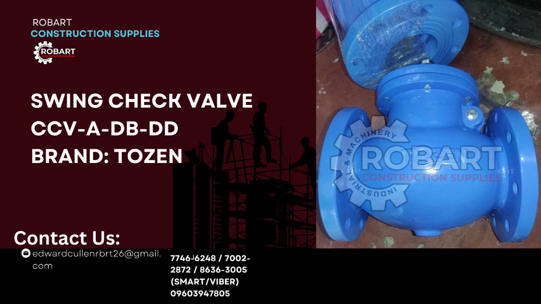 TOZEN SWING CHECK VALVE, Commercial & Industrial, Construction ...