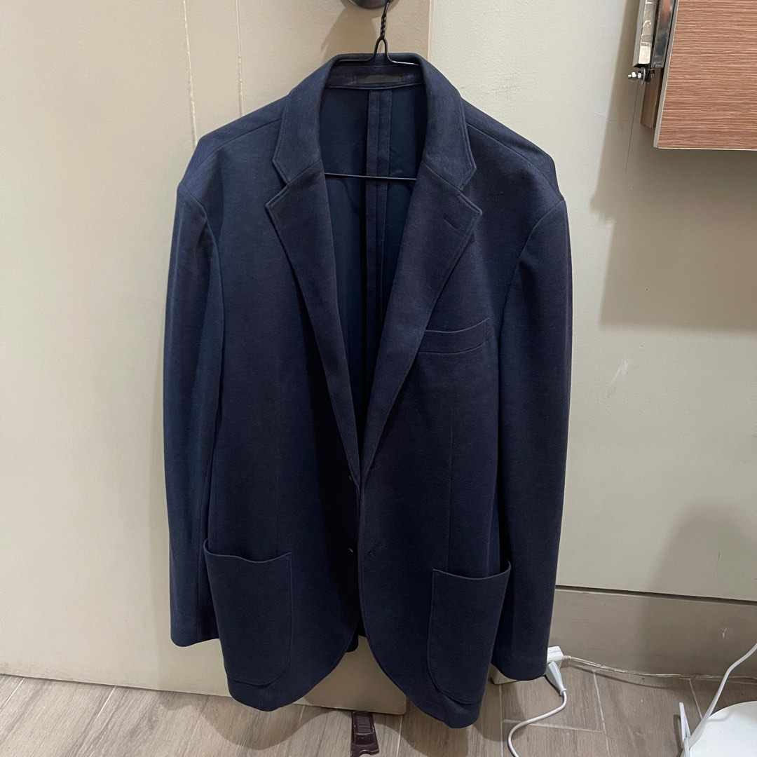 Uniqlo blue relaxed blazer, Men's Fashion, Coats, Jackets and Outerwear ...