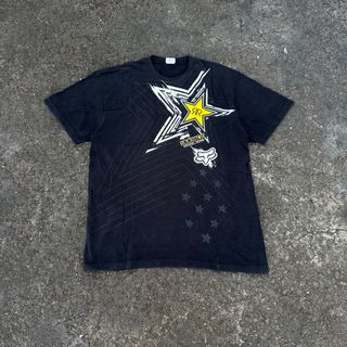 [M] Vintage Rare 2000 Rockstar Energy Drink, Men's Fashion, Tops & Sets ...