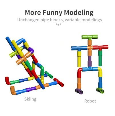 102pcs Pipes & Joints Building Blocks Construction Sets Interlocking ...