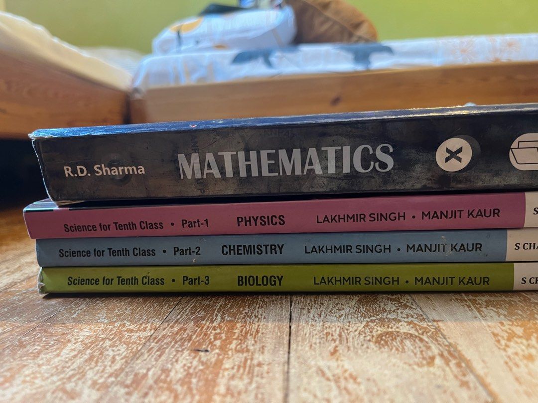 10th CBSE textbook collection (Maths, Physics, Chemistry & Biology ...