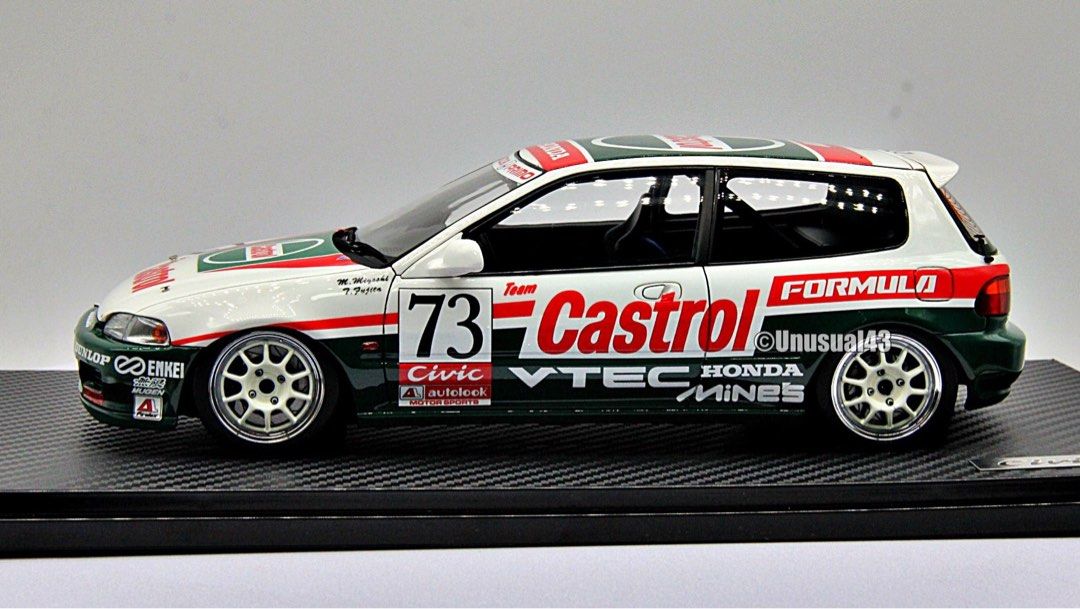1/18 Ignition Model Honda Civic EG6 (#73) 1994 N1 Castrol Livery ...