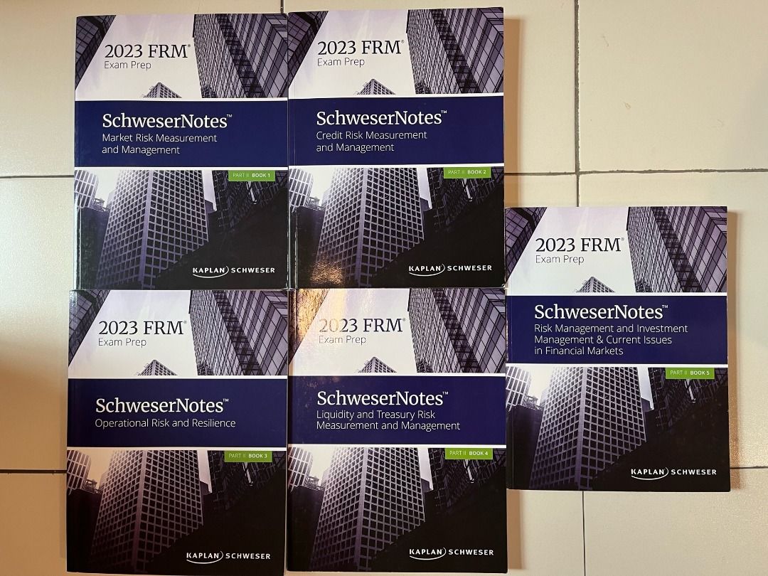 2023 FRM Exam Part 2 Schweser textbooks (Full set), incl QuickSheet ...