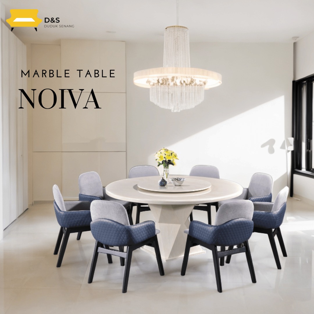 5ft Marble Table Only /Meja Makan bulat, Furniture & Home Living ...