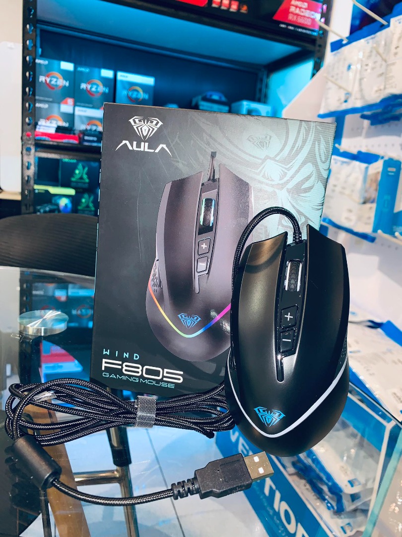 Aula F805 Wind Gaming Mouse Rainbow Backlight Black, Computers & Tech ...