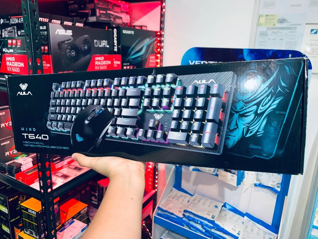 Aula T640 Wind Mechanical Gaming Keyboard & Mouse Combo Wired ...