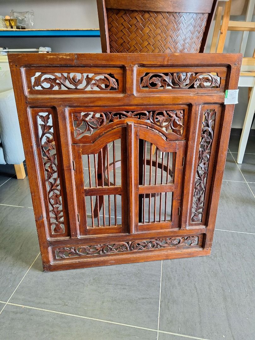 Balinese Solid Teak Wood Wall Mirror Frame | Bingkai Cermin Dinding ...