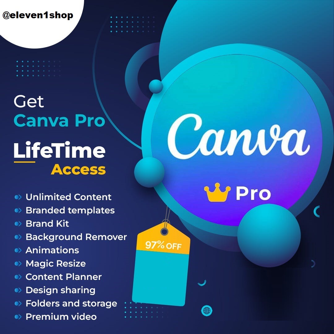 Canva Pro Premium Gift Card Unlimited Access/Brand Kit:Background Remover/Advanced Tools ...