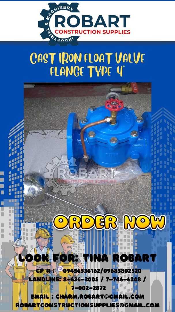 Cast Iron Float Valve Flange Type 4", Commercial & Industrial ...