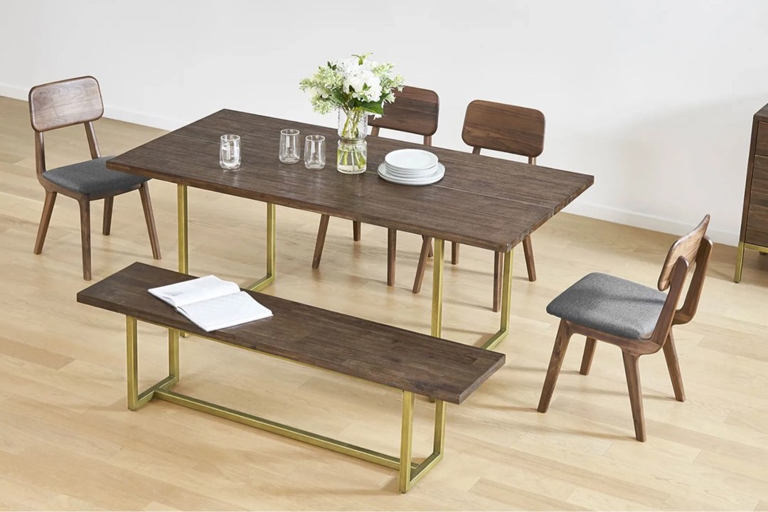 Castlery Hudson Dining Table and Bench, Furniture & Home Living ...