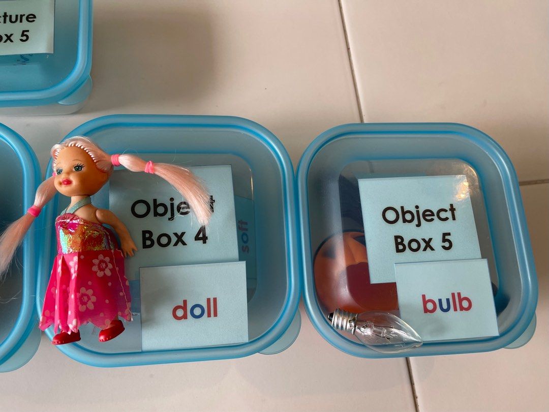 English Phonics Montessori blue object and picture boxes, Everything ...